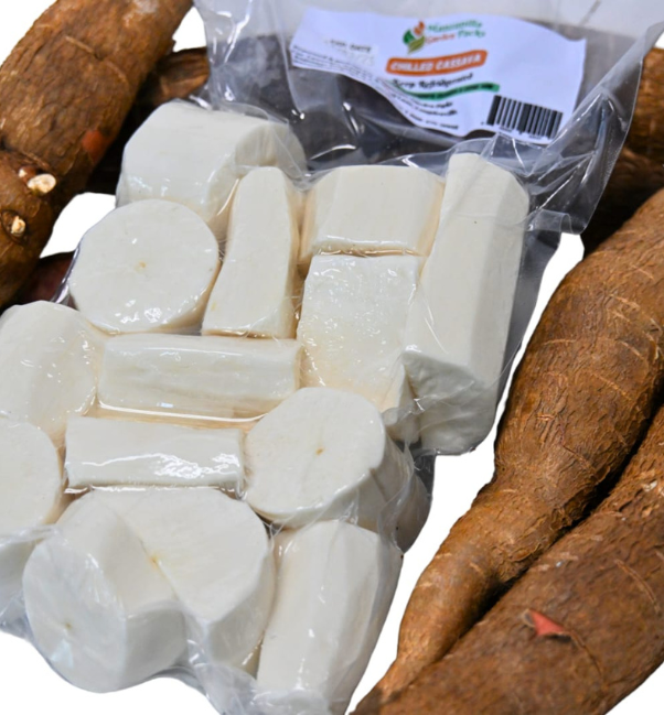 Peeled Cassava Pieces (12 count 2lb vacuun sealed bags) Frozen ...